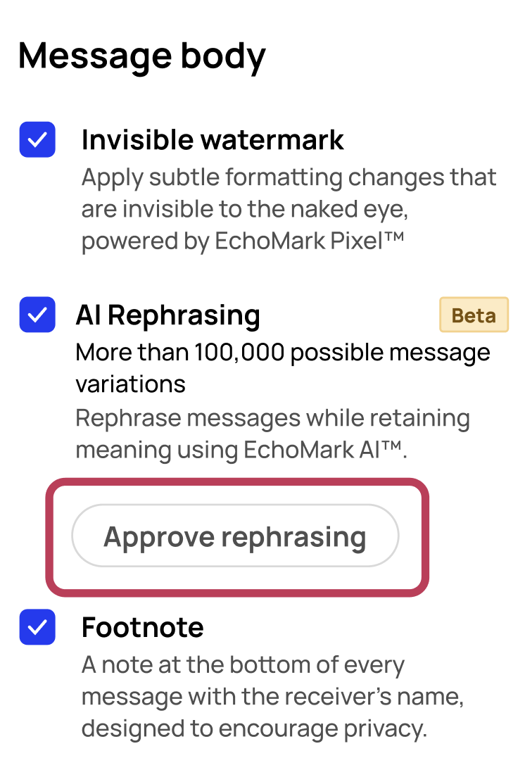 Outlook Add-in – EchoMark
