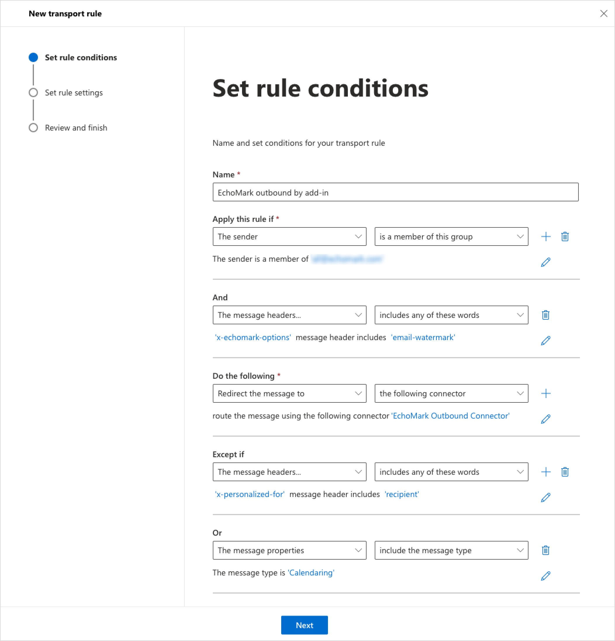 Configure Exchange for opt-in marking via the Outlook Add-in – EchoMark
